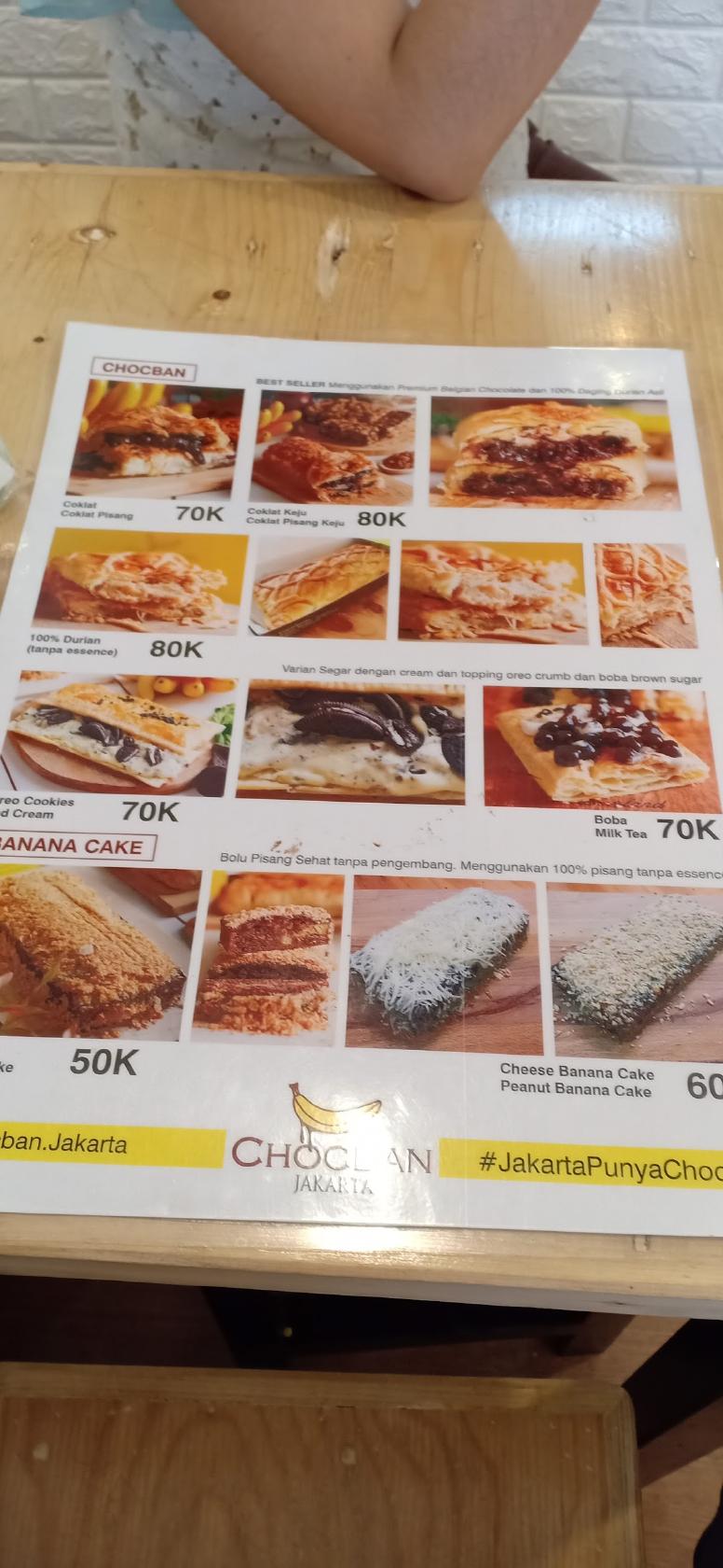 Menu at Chocban Jakarta, West Jakarta