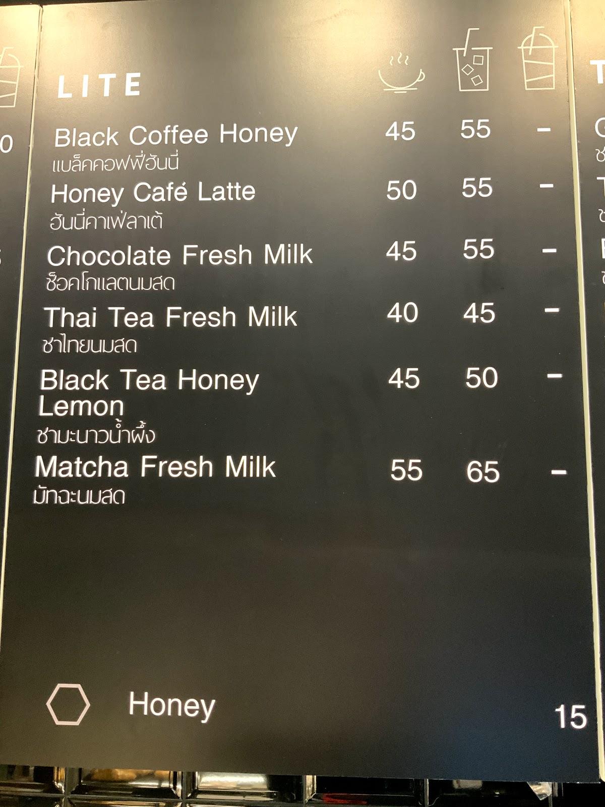 Menu at INTHANIN COFFEE CHOKCHAI 4 cafe, Bangkok
