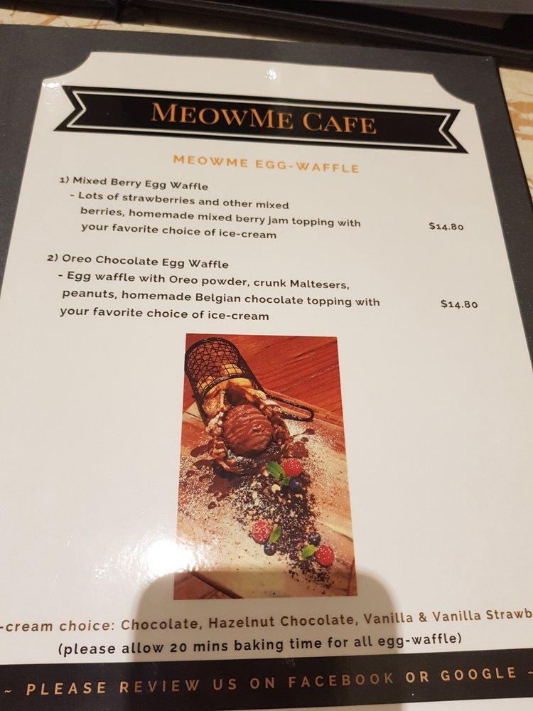 Menu at MeowMe Cat Cafe, Parkside