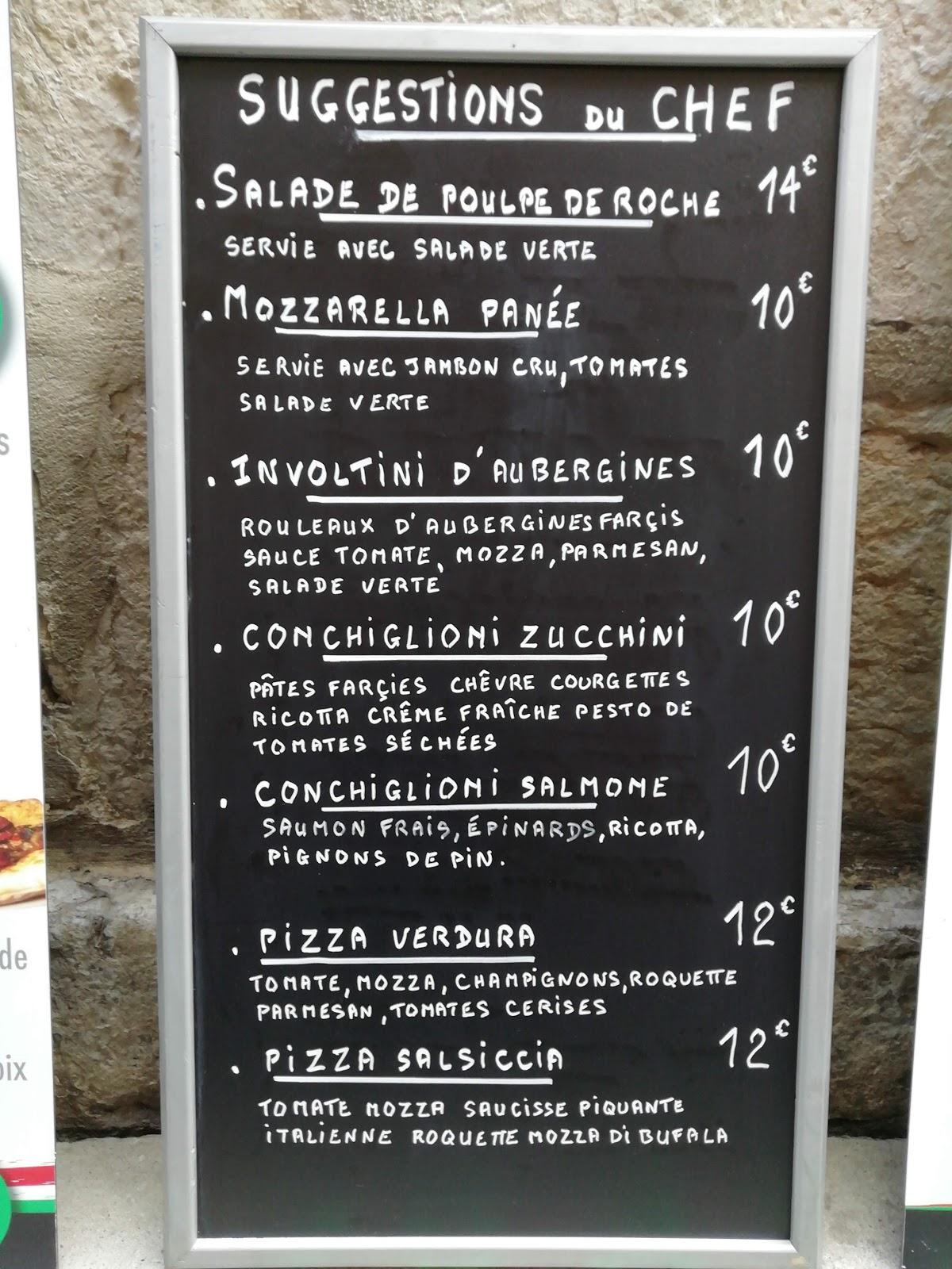 Menu au PIZZERIA SAN LUIGI, Grenoble