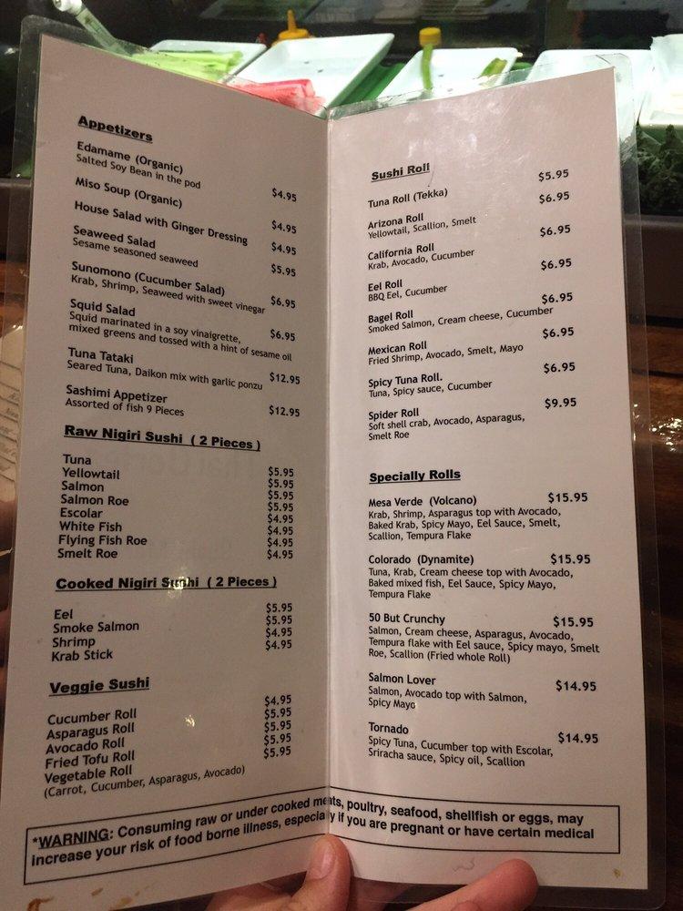 Menu at Thai Cortez restaurant, Cortez
