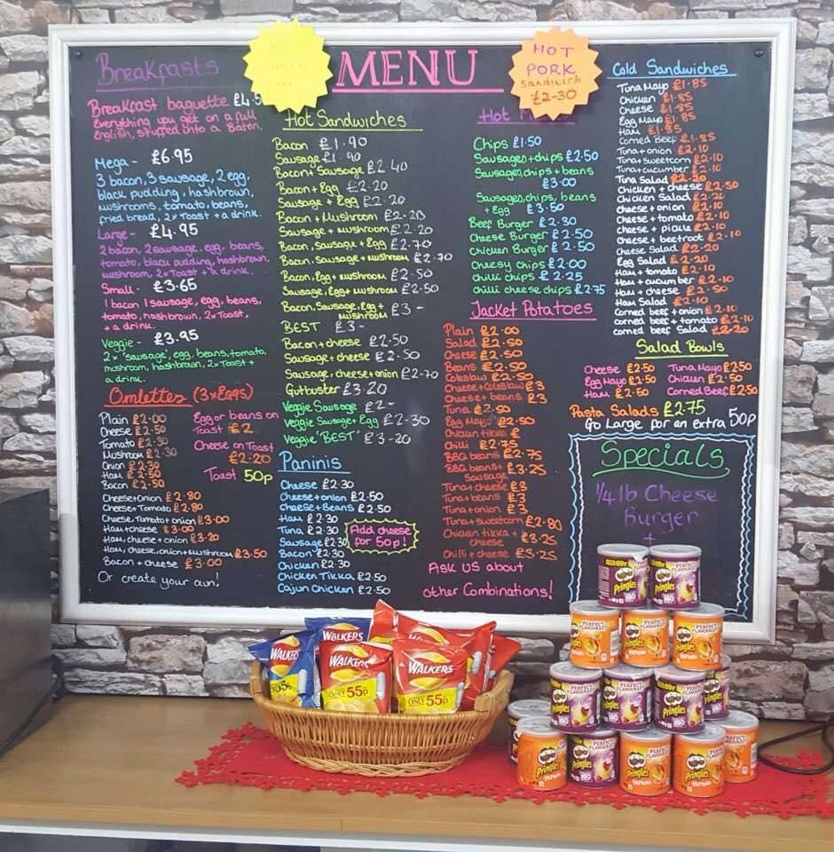 Menu at One Way Cafe, Walsall