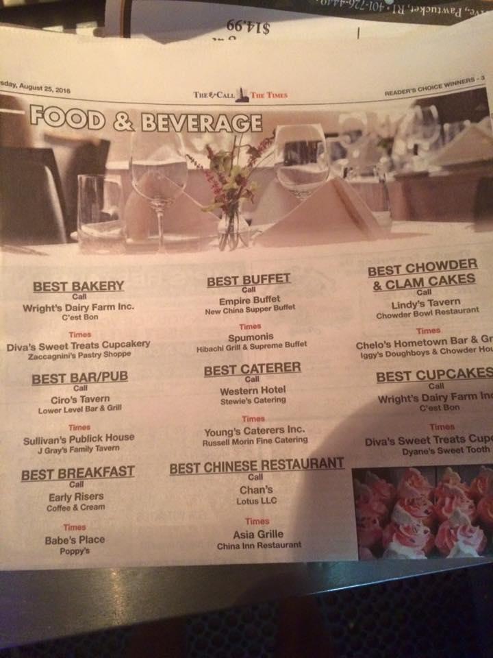 Menu at Lower Level Bar & Grill, North Smithfield