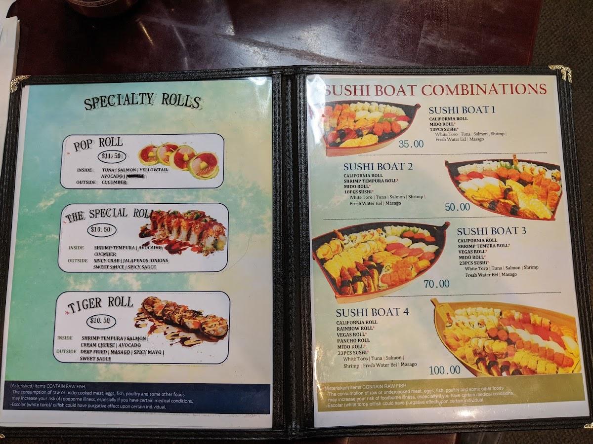 Menu at Mido Sushi restaurant, Chandler, W Ray Rd