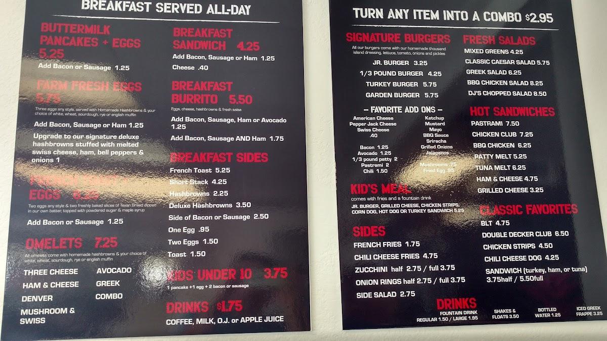 Menu at Strati Burgers restaurant, Covina