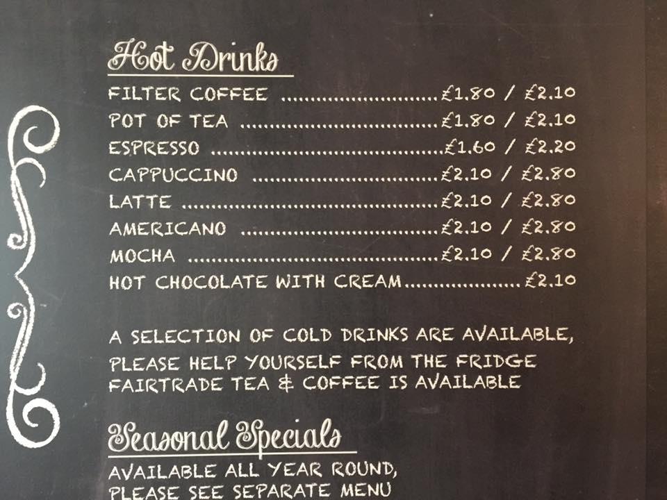 Menu at The Oaktree Café cafe, Batley