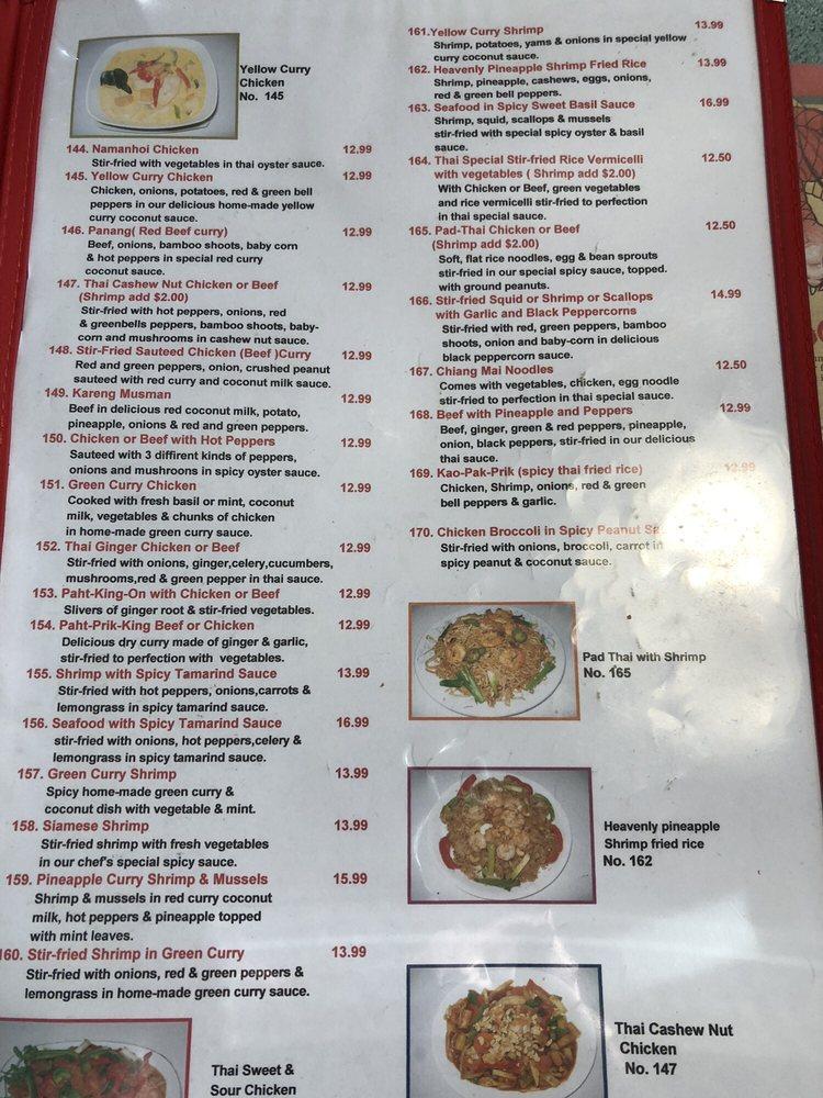 Menu at Vietnamese Garden restaurant, Regina