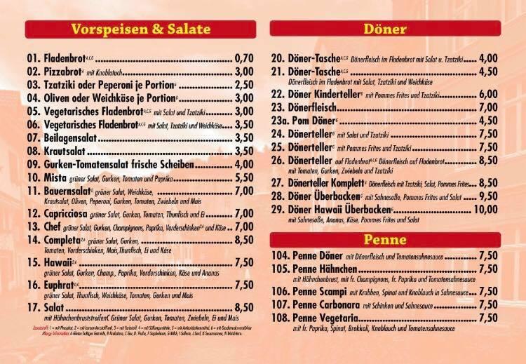 Menu at Grill Promenade Bad Münstereifel restaurant, Bad Münstereifel