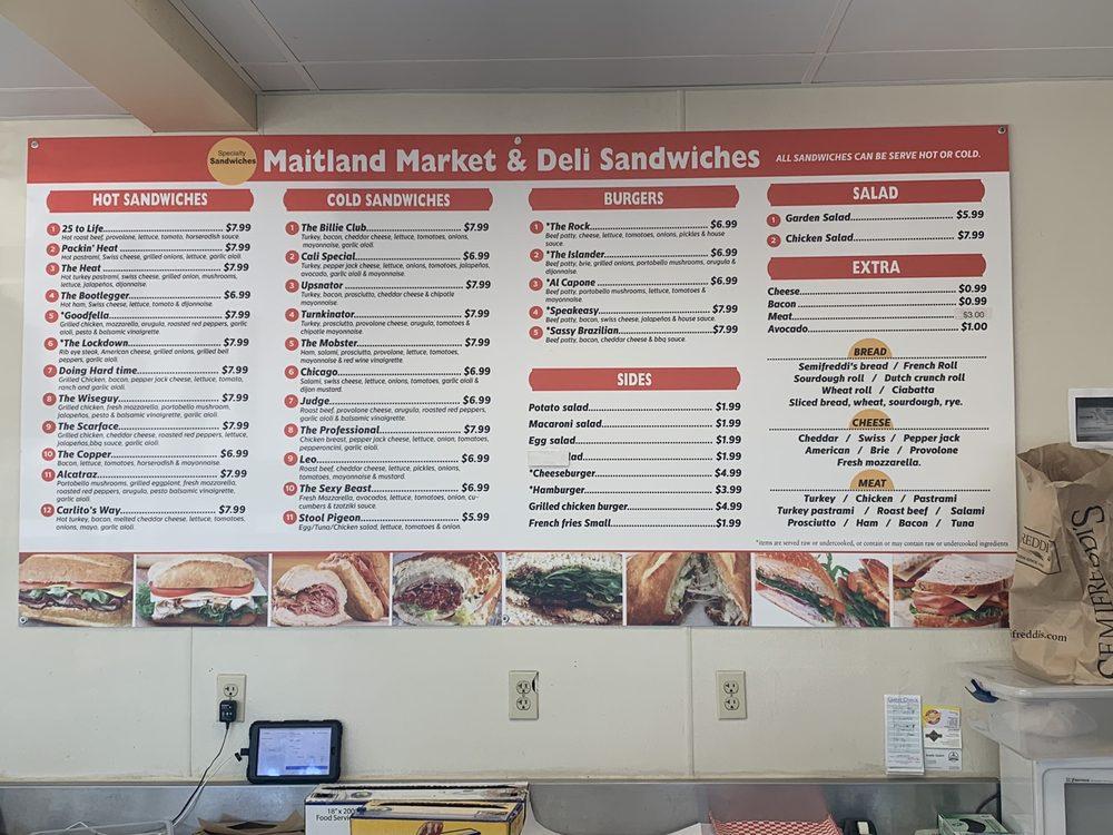 Menu at Maitland Market Cafe & Deli, Alameda
