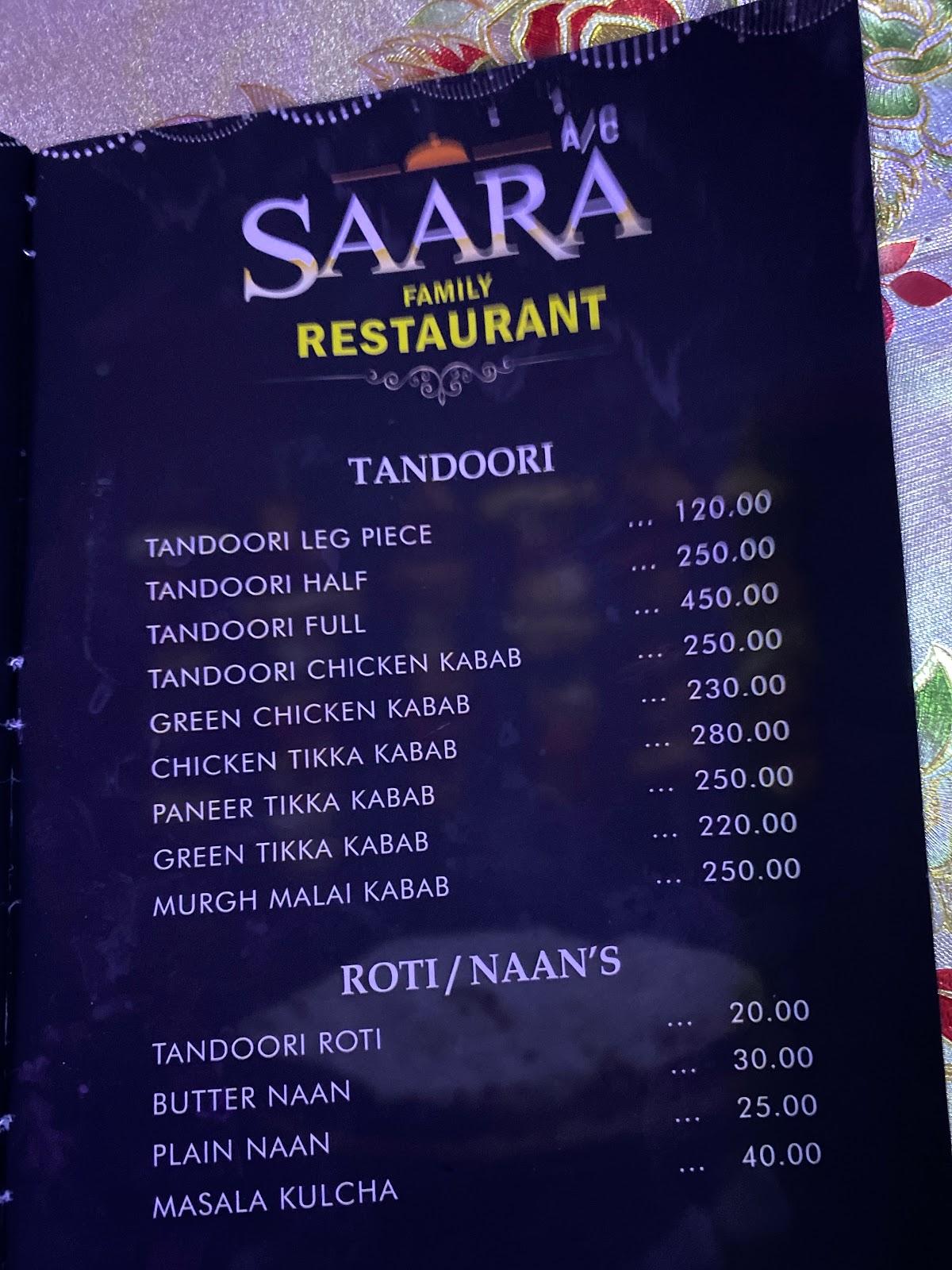 Menu at DVR FAMILY RESTAURANT, Ramagundam