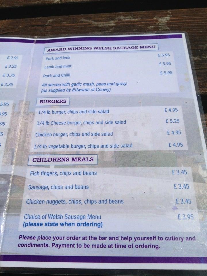 Menu at The Blue Bell pub & bar, Conwy
