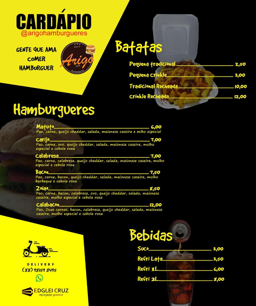 Arigó Hambúrgueres restaurant, Brasil