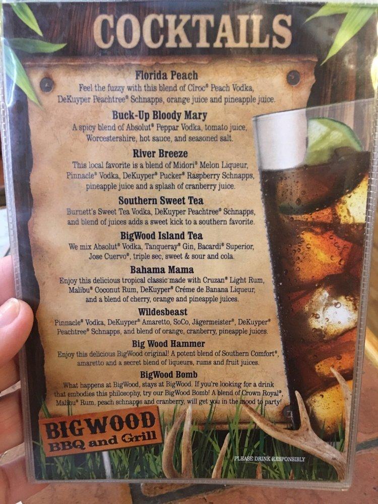 Menu at Big Wood BBQ and Grill, Live Oak