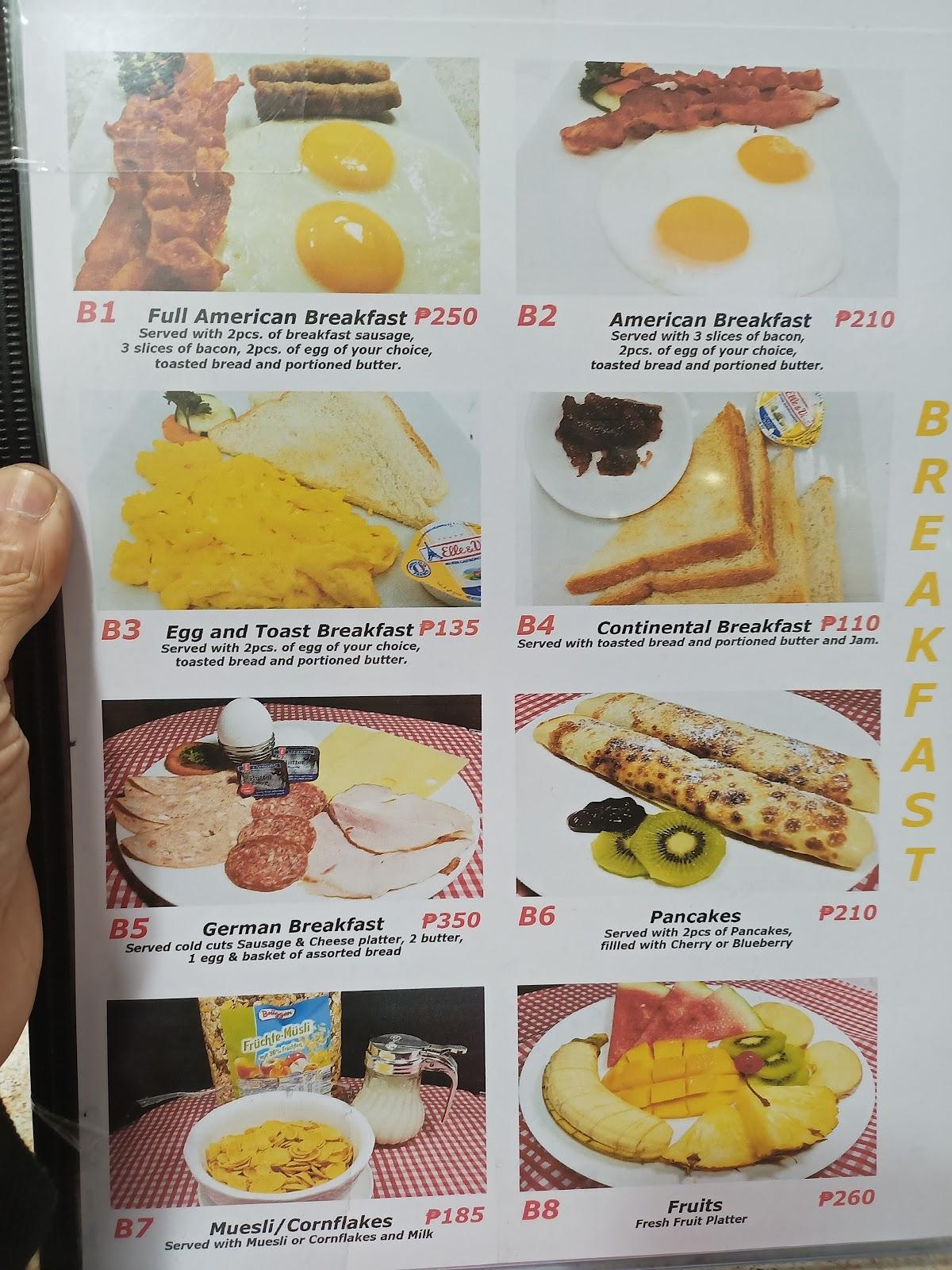 Menu at German Angels Bakery And Dining, Angeles