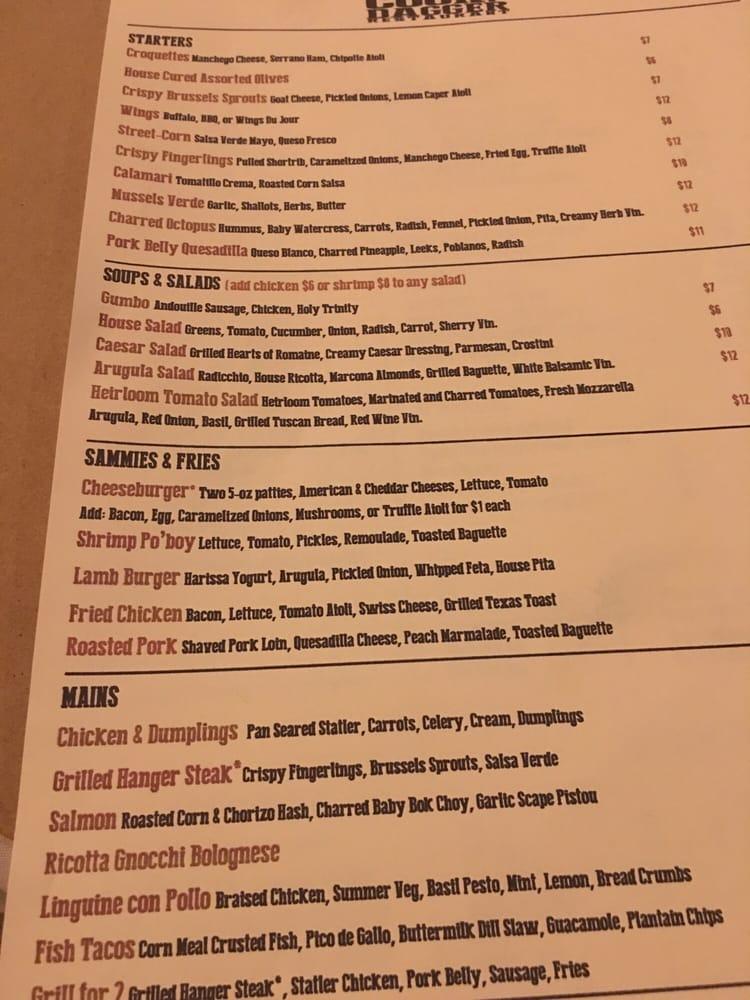 Menu at Cook and Dagger pub & bar, Smithfield
