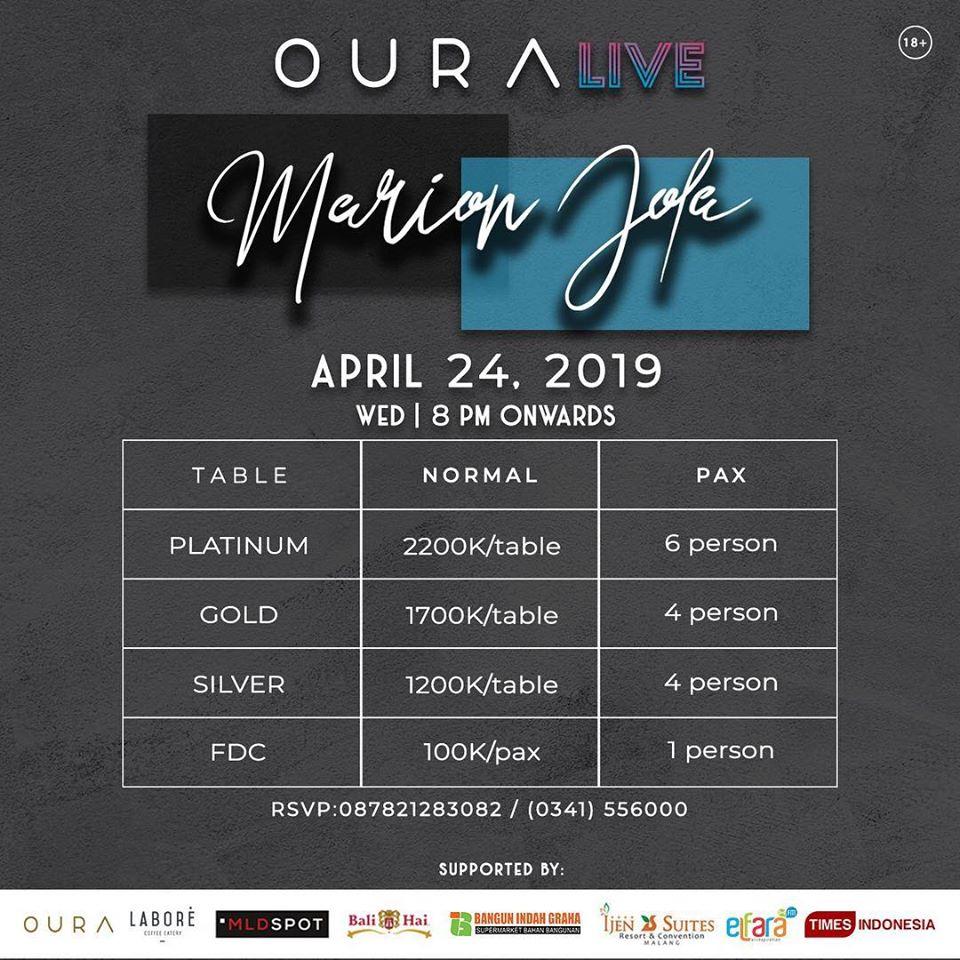 Menu at OURA - Cafe & Restaurant, Malang