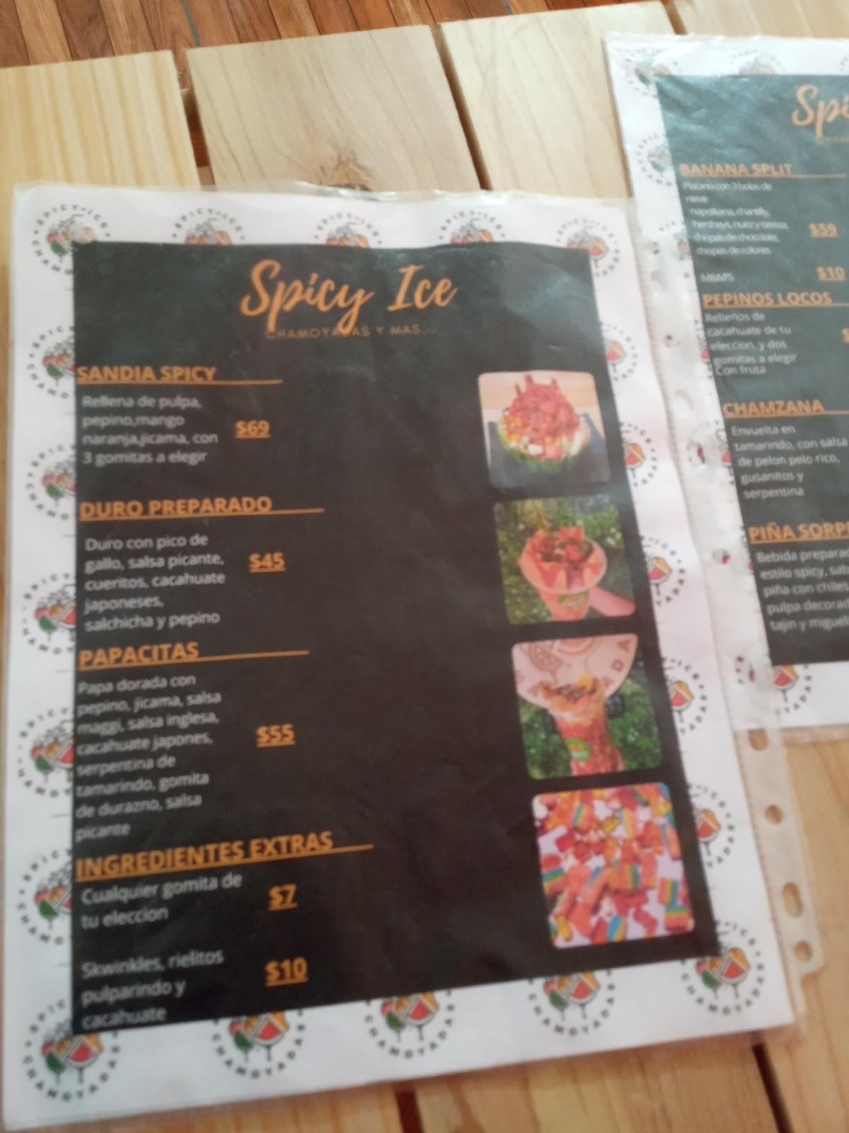 Carta del restaurante Spicy- Ice Chamoyadas Y Más..., Guadalajara