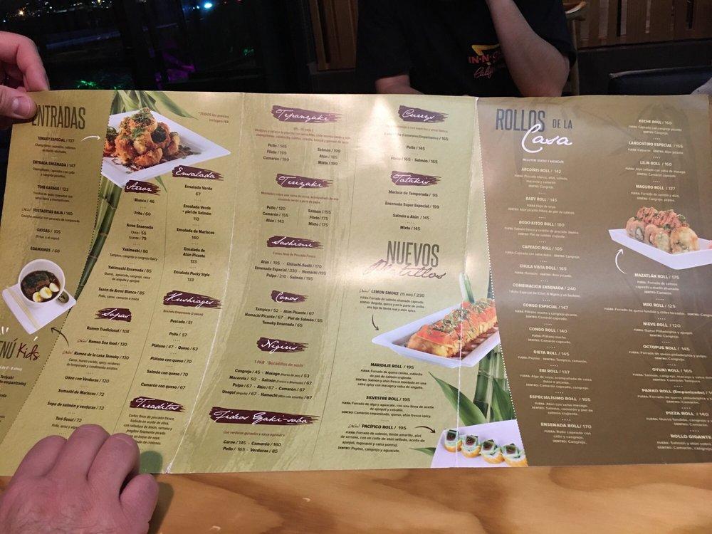 Menu at Temaky Sushi Bar, Ensenada, Av. Diamante 171