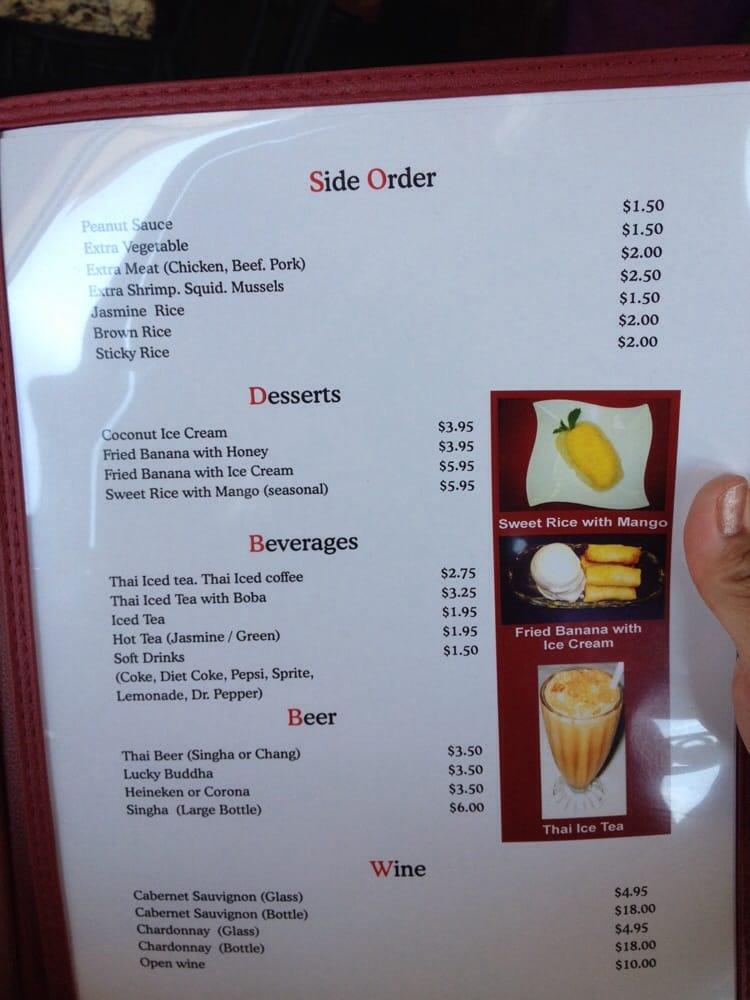 Menu at Thai Taste 2 restaurant, Bonita
