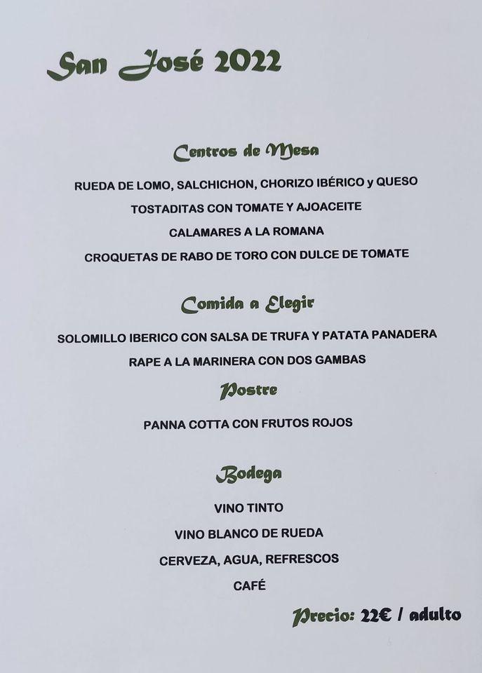 Menu at Bar Restaurant El Cantó, Les Alqueries