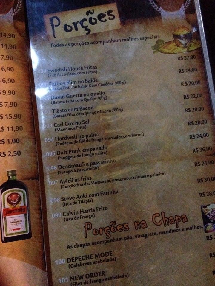 Menu em Lounge 277 pub & Bar, Marília