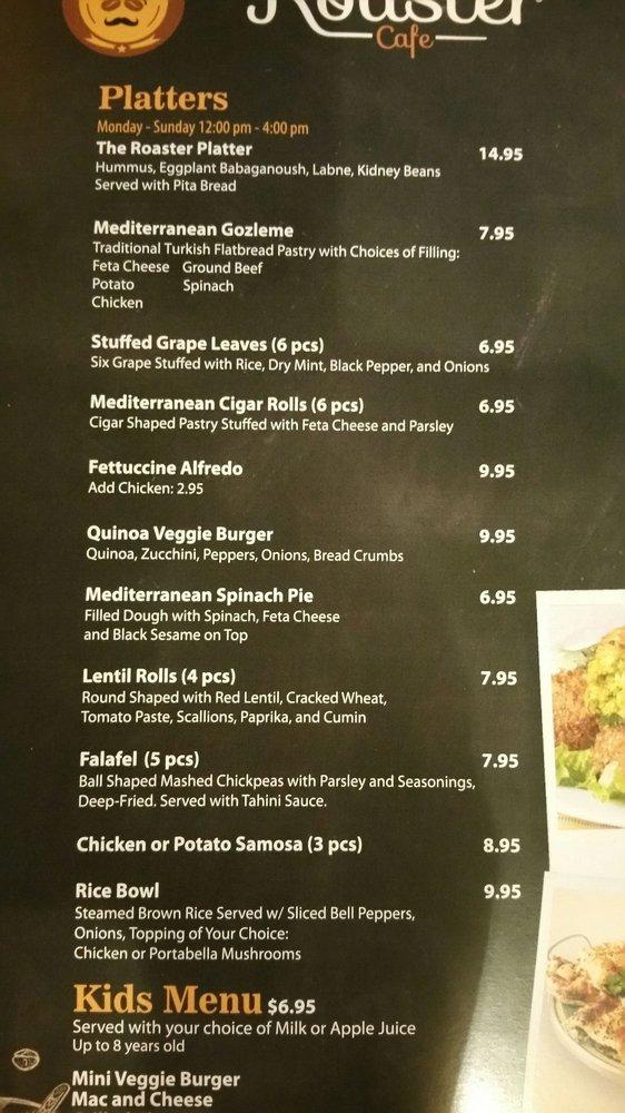 Menu at The Roaster Cafe & Bistro, Mamaroneck