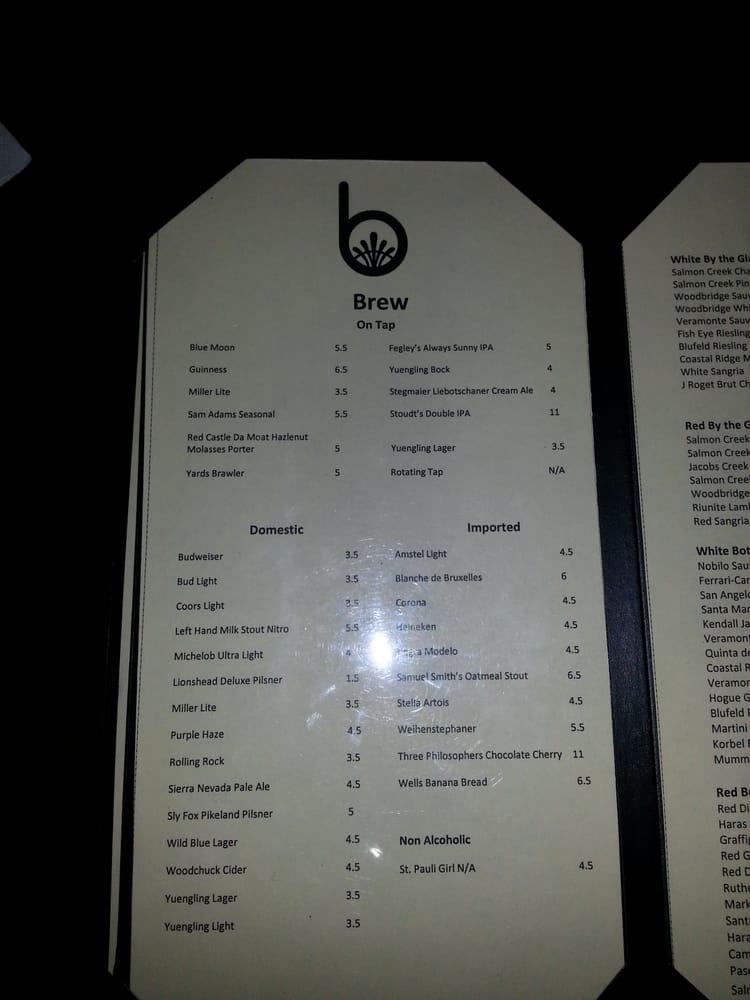 Menu at Broadway Grille + Underground pub & bar, Jim Thorpe