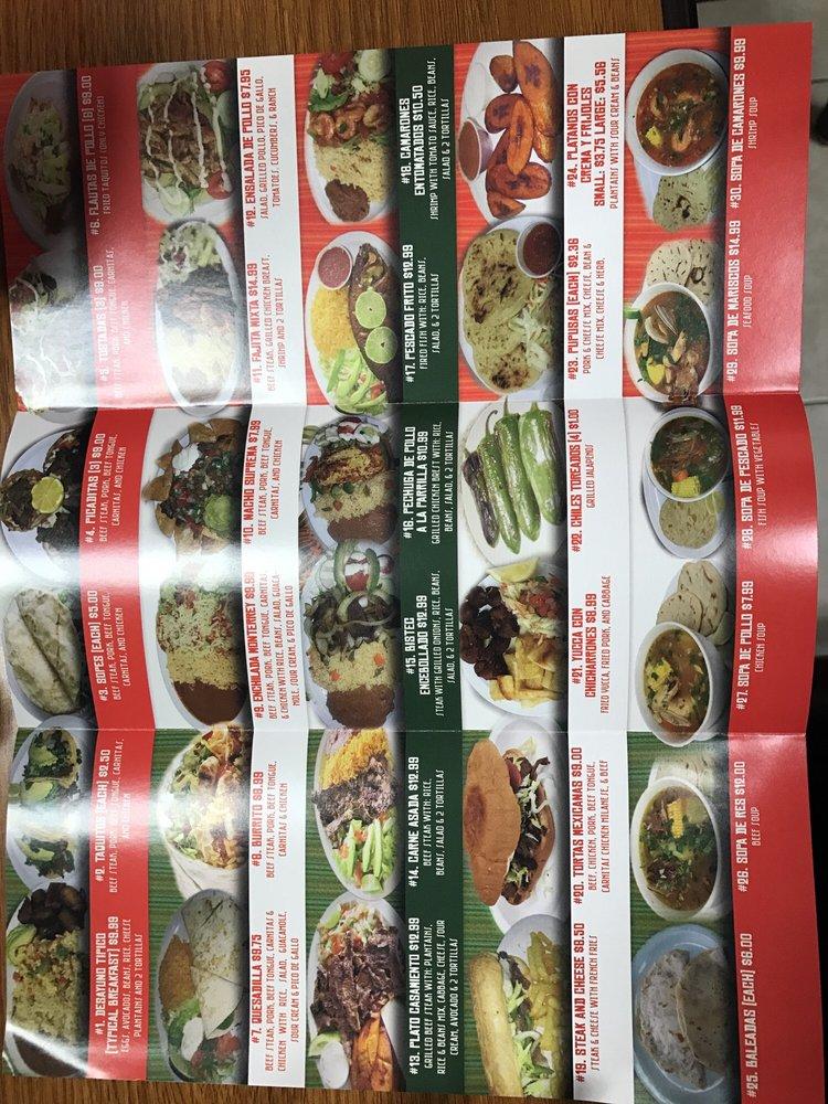 Menu at Pollo Tipico restaurant, Lanham