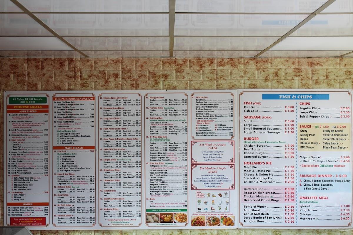 Menu at Sunny Valley fast food, Valley
