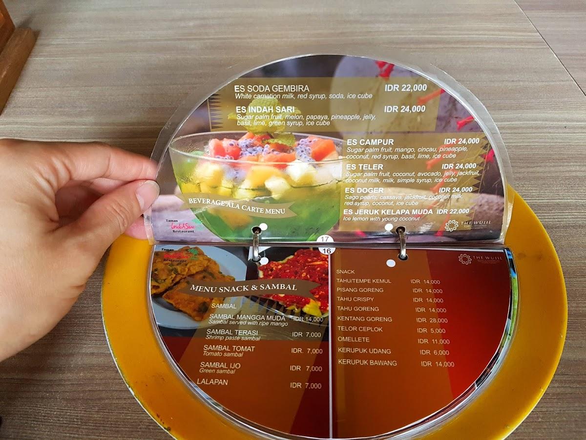 Menu at Taman Indah Sari Resto restaurant, Ungaran, Jalan Soekarno ...