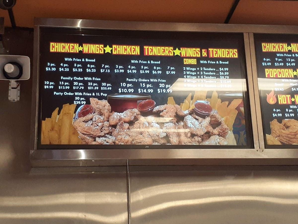 Menu at Star Gyros fast food, Chicago, Roosevelt Rd