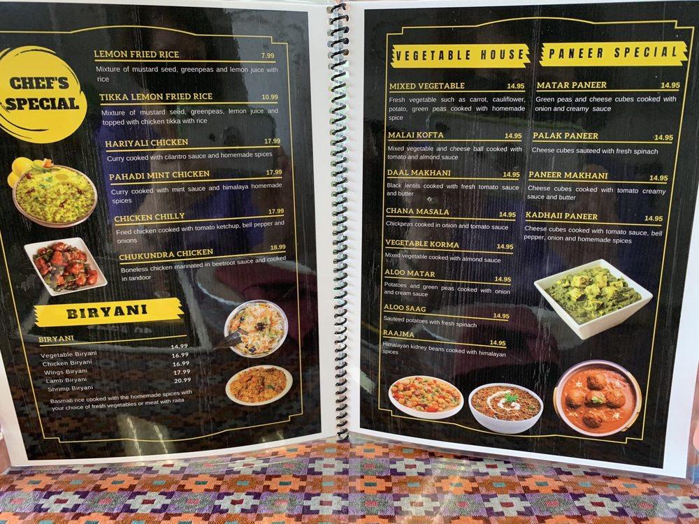 Menu at Spice Up, House of Indian Cuisine restaurant, Honolulu