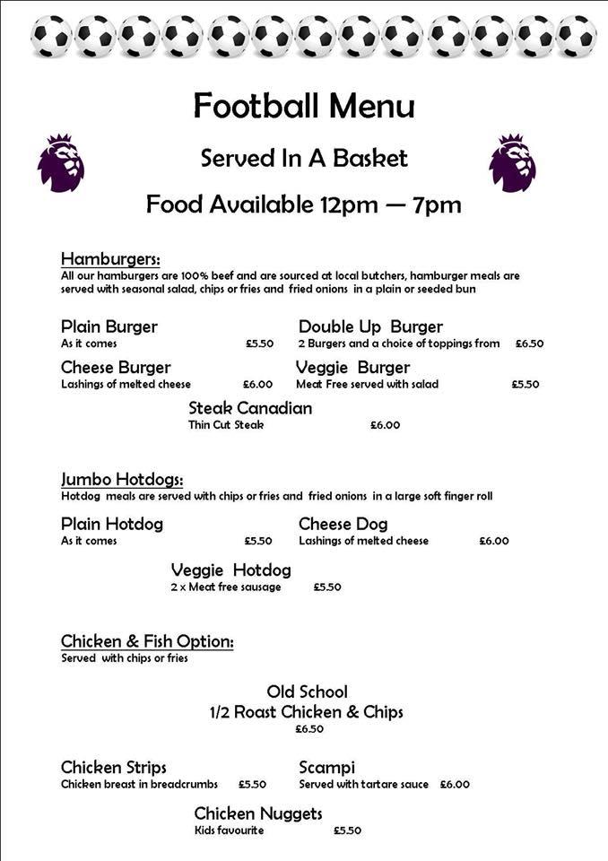 Menu at The Talbot Head pub & bar, Rochdale