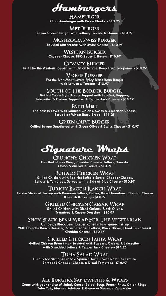 Menu at Mettlers Bar & Restaurant, Mankato