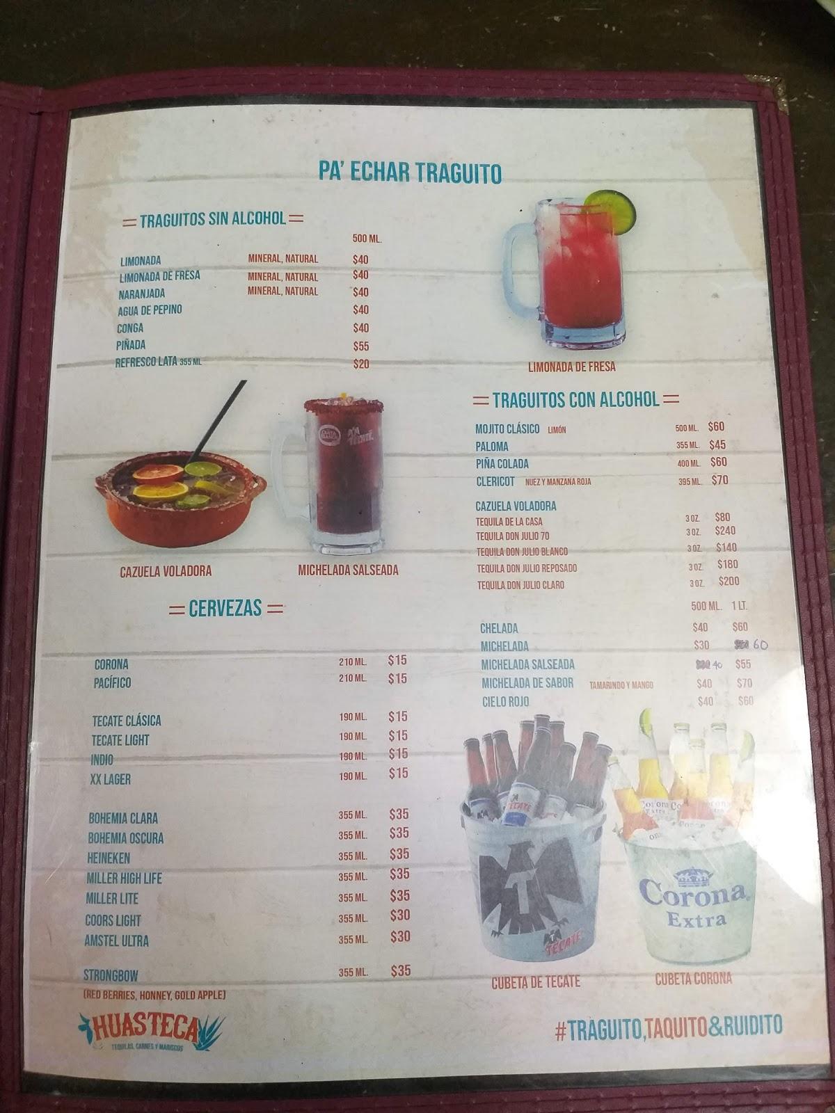 Carta del restaurante Huasteca Tepic, Tepic