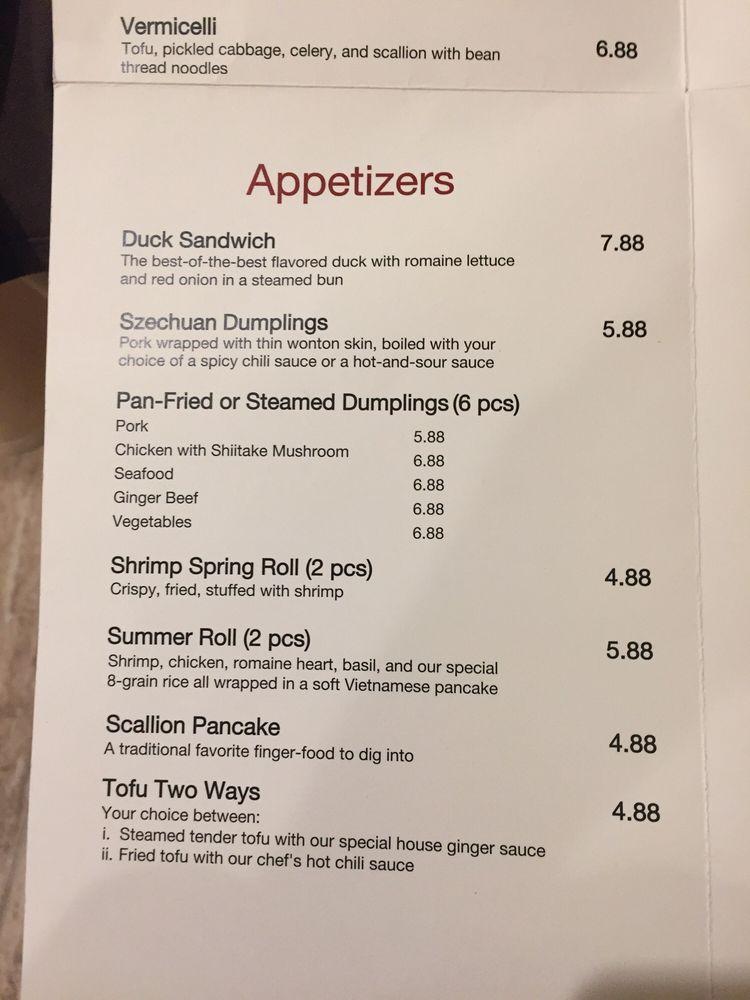 Menu at Noodle Eighty Eight restaurant, Souderton