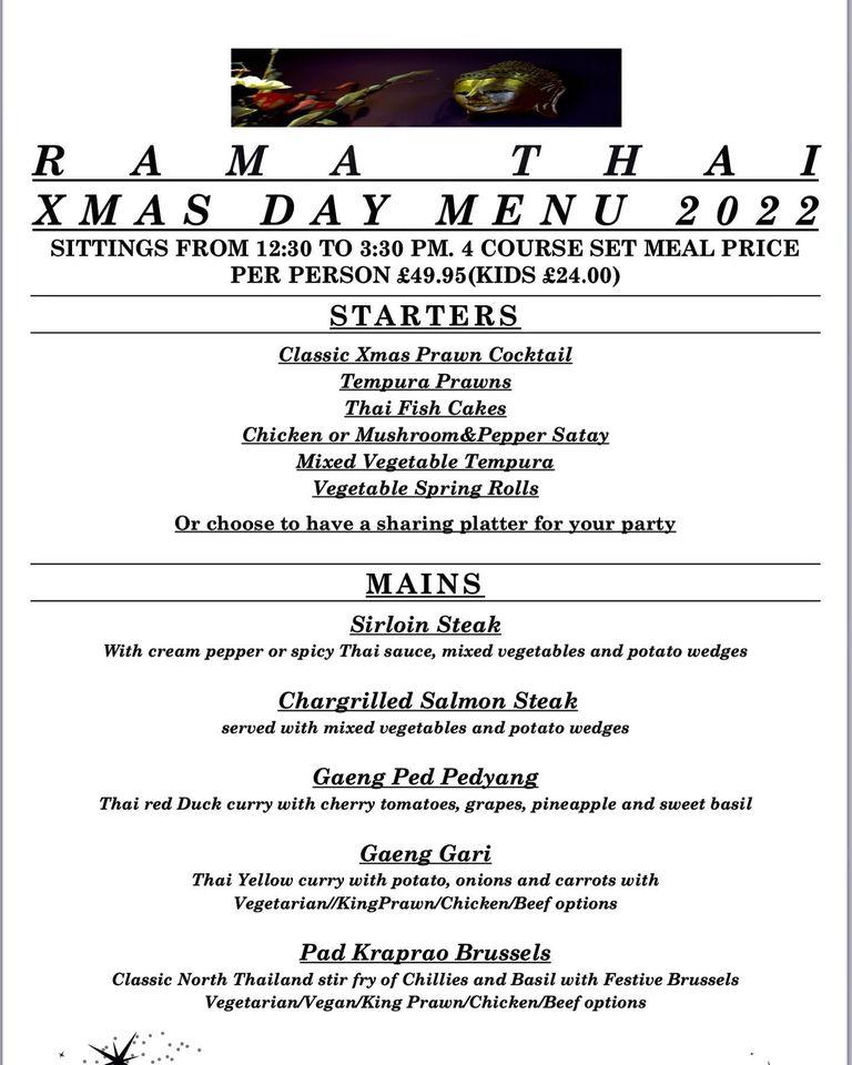 Menu at Rama restaurant, Dundee, 32-34 Dock St