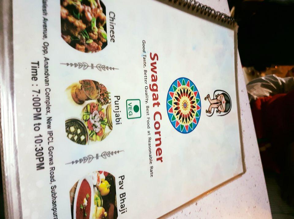 Menu at Swagat Corner, Vadodara, 23