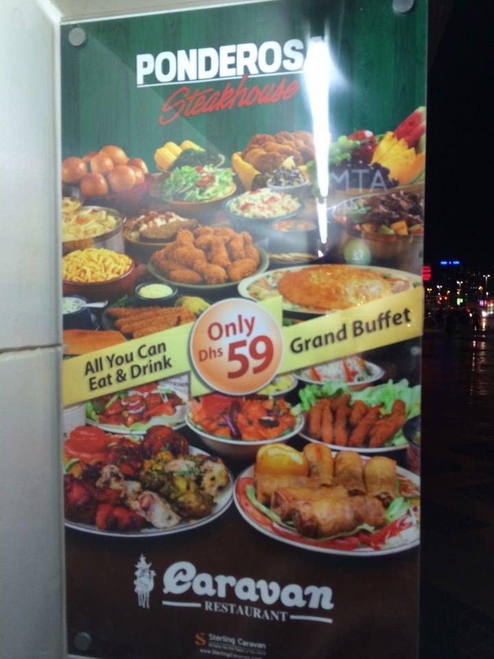Menu at Ponderosa Steakhouse U.A.E., Abu Dhabi, G Floor
