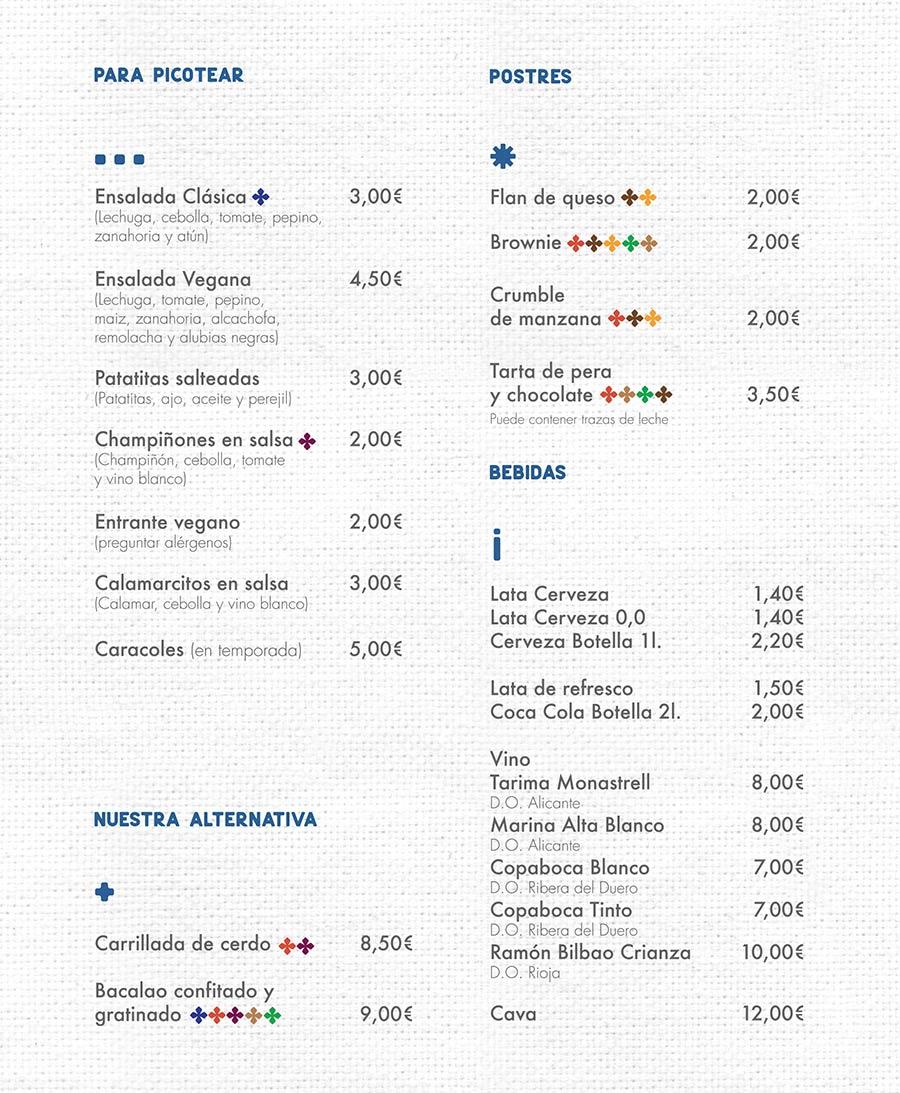 Carta del restaurante Trenta Tres Arroz Para Llevar, Petrer, Elda, Petrer