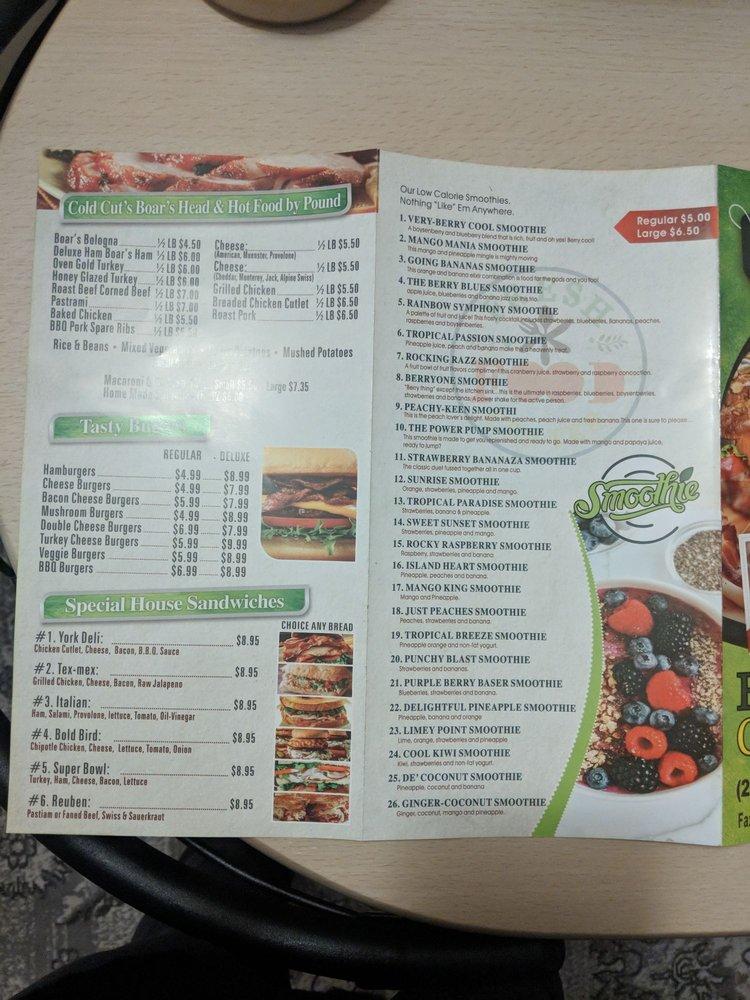 Menu at Fresh Food restaurant, West New York, 820 2nd Ave