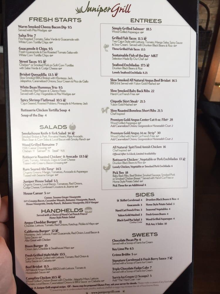 Menu at Juniper Grill - Murrysville pub & bar, Murrysville