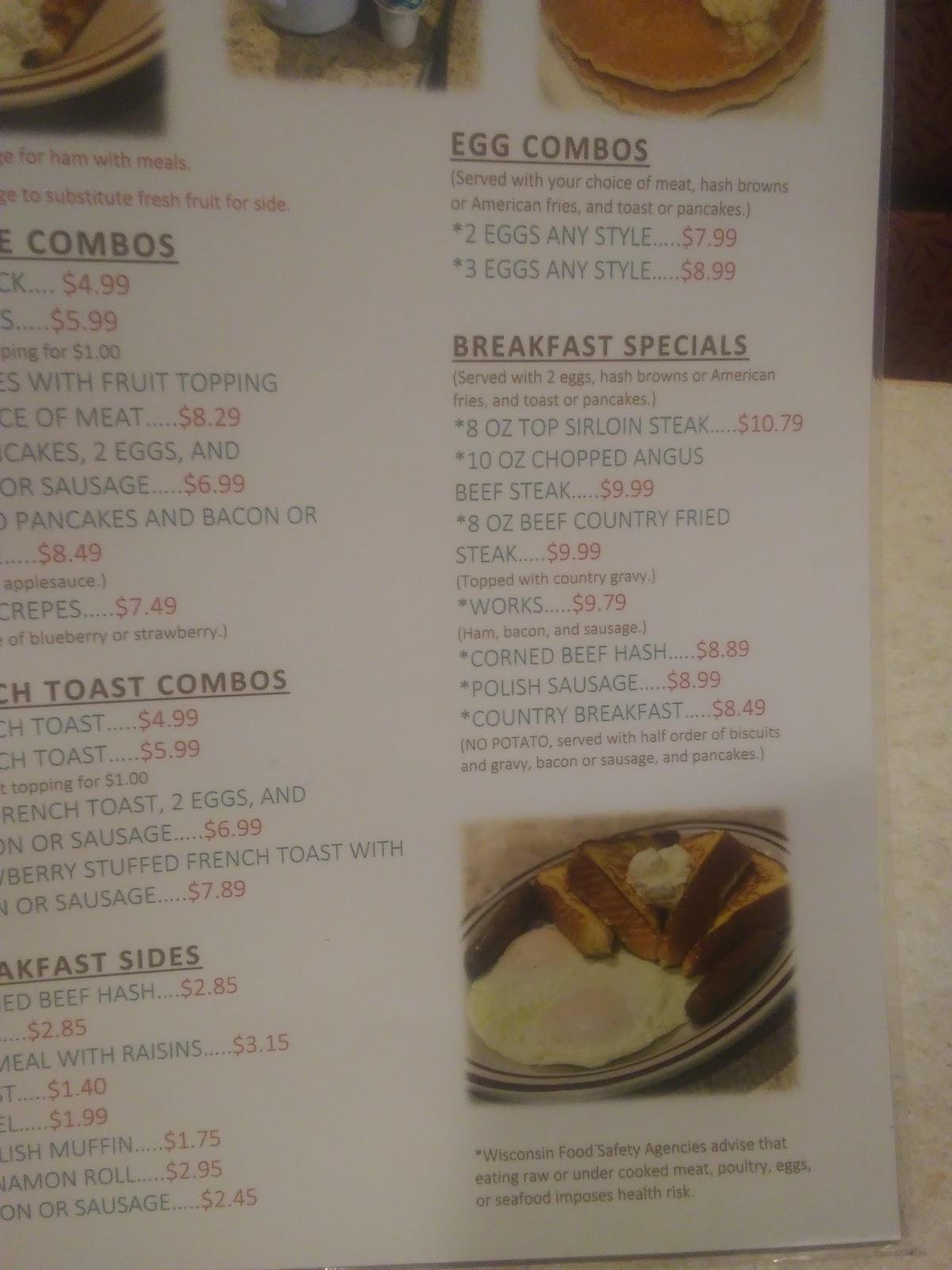 Menu at Richland Family Restaurant, Richland Center