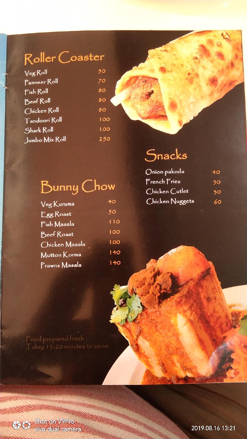 Menu at Hotel Mano, Nagercoil