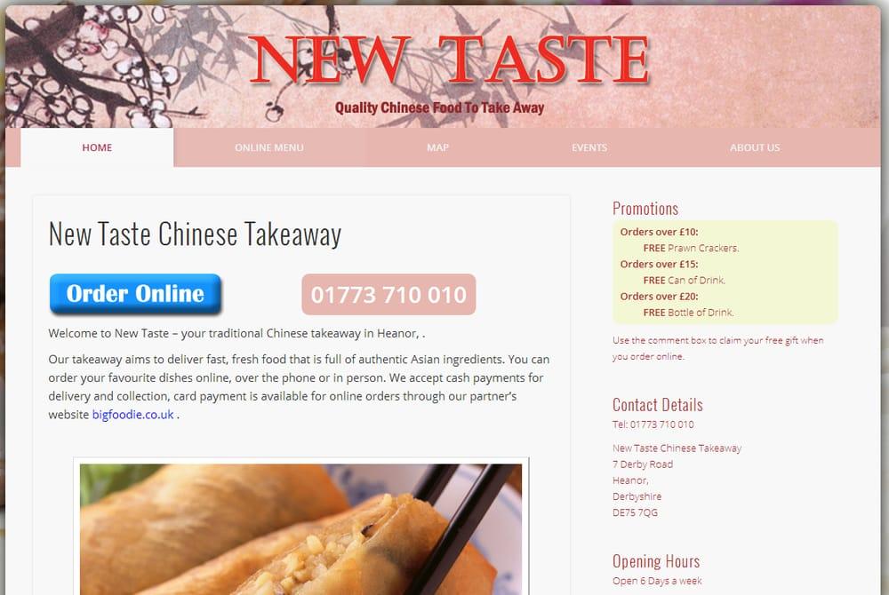 Menu at New Taste fast food, Heanor