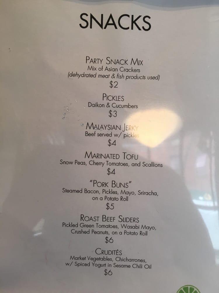 Menu at Mr. Fong's pub & bar, New York City