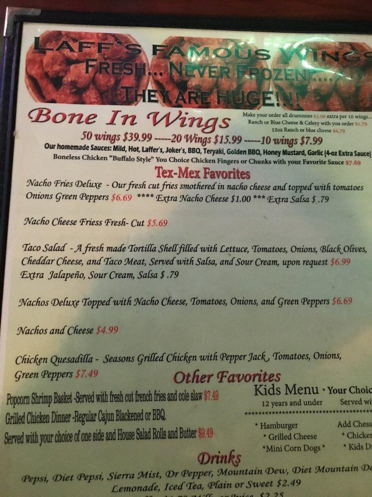 Menu at Laff's pub & bar, Germantown
