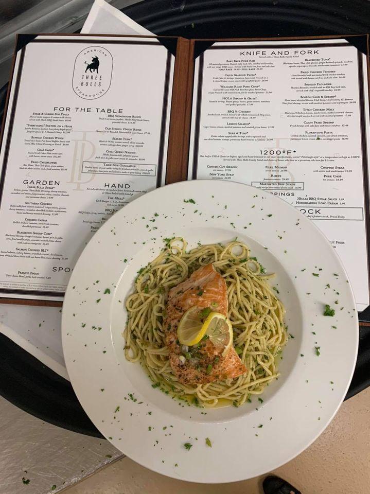 Menu at Three Bulls American Steakhouse, Clemmons