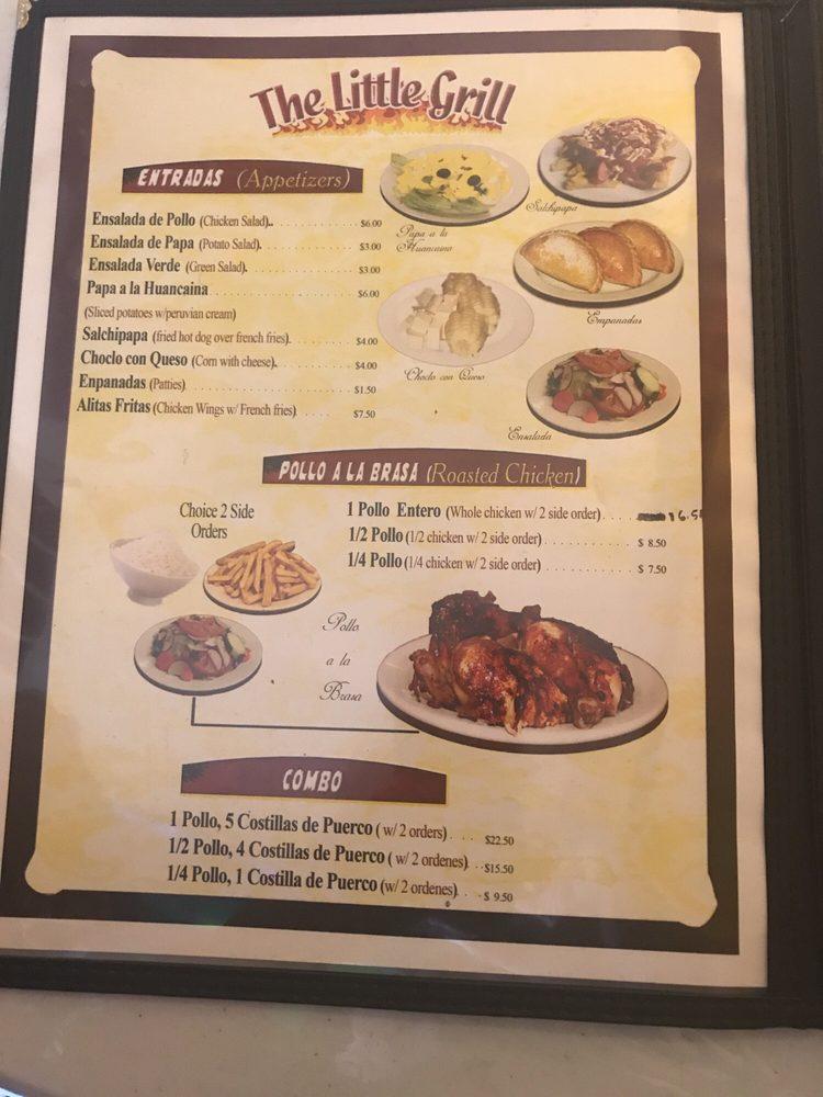Menu at The Little Grill Restaurant, Elizabeth