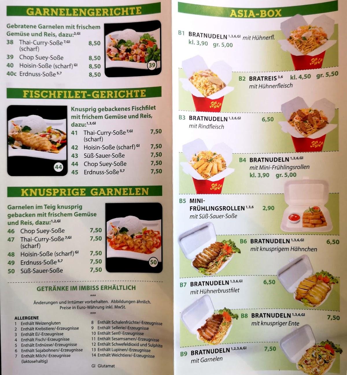 Speisekarte von Tran Asia restaurant, Weinheim